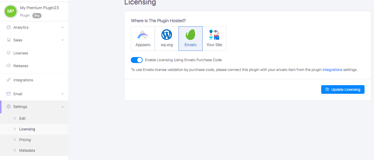 Enable Licensing For Envato To Use As a Selling Platform-Appsero